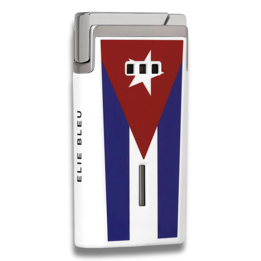 Elie Bleu Cuban Flag J-15 Torch Flame Single Jet Cigar Lighter ...
