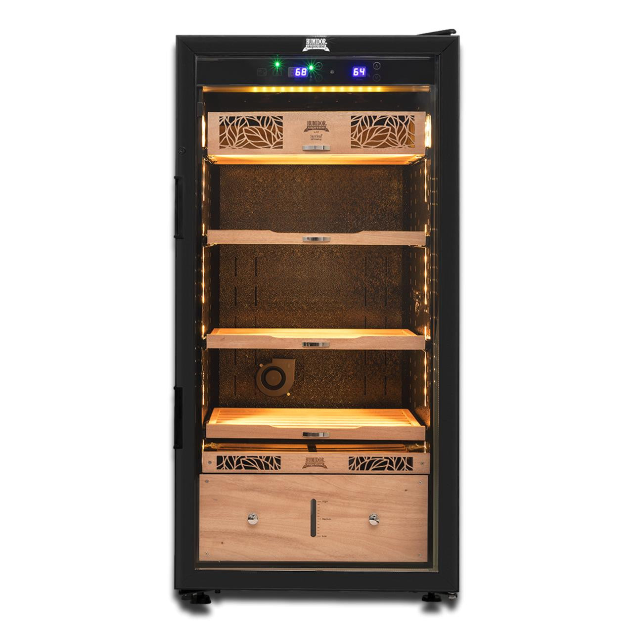 Humidor Supreme Temperature and Humidity Controlled 1,500-Cigar Electr ...