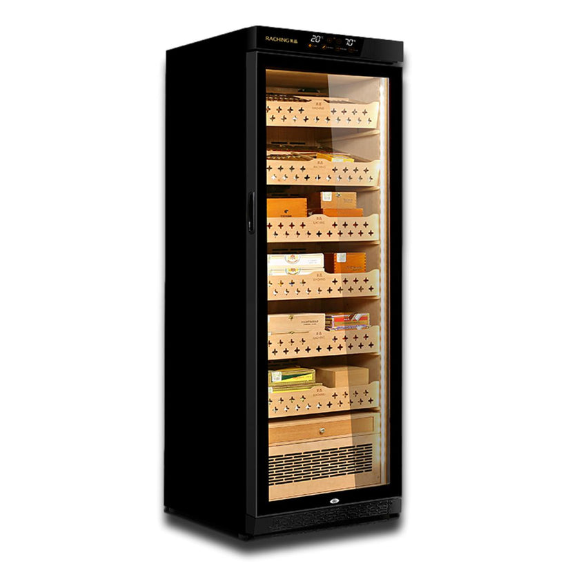 Raching MON2800A Climate Control Black Wood 1,500-Cigar Electric Humid ...