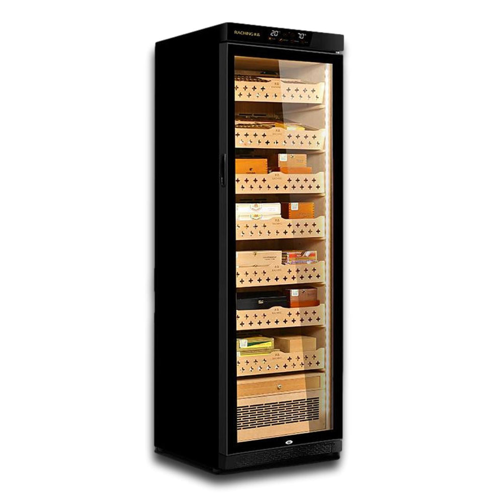 Raching MON3800A Climate Control Black Wood 1,800-Cigar Electric Humid ...