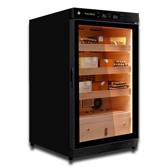 Raching C150A Climate Control Black Wood 400-Cigar Electric Humidor ...
