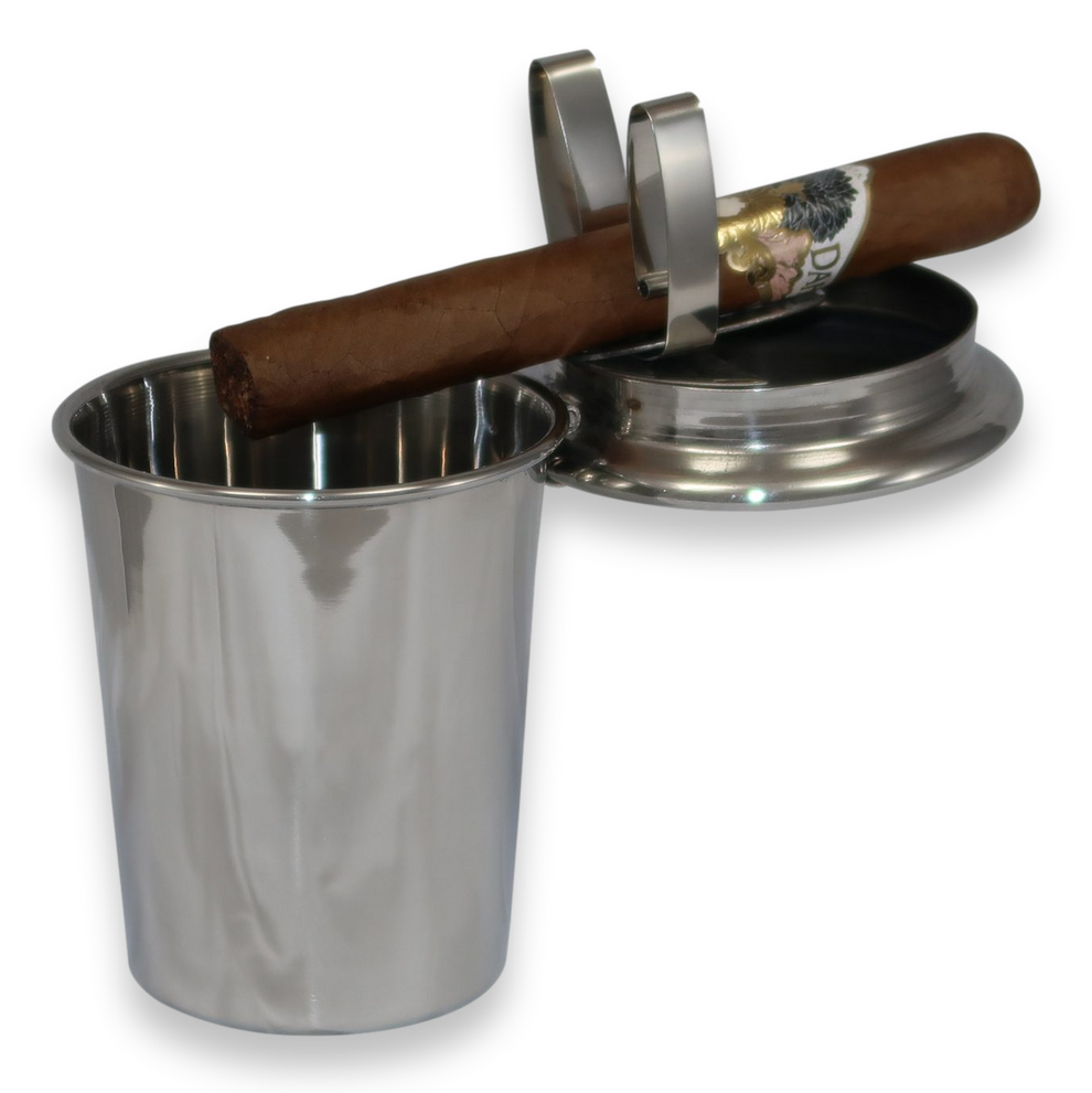 Stinky Cigar Polished Stainless Steel Metal 1-Cigar Car Ashtray ...