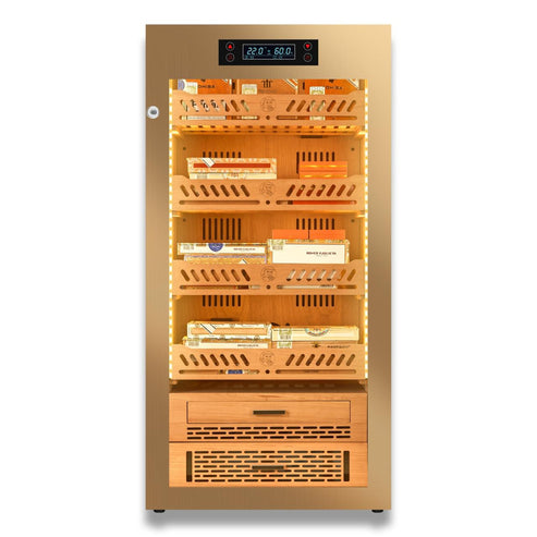 Yohtron YC-248G Premium Series Gold 1,200-Cigar Electric Humidor ...