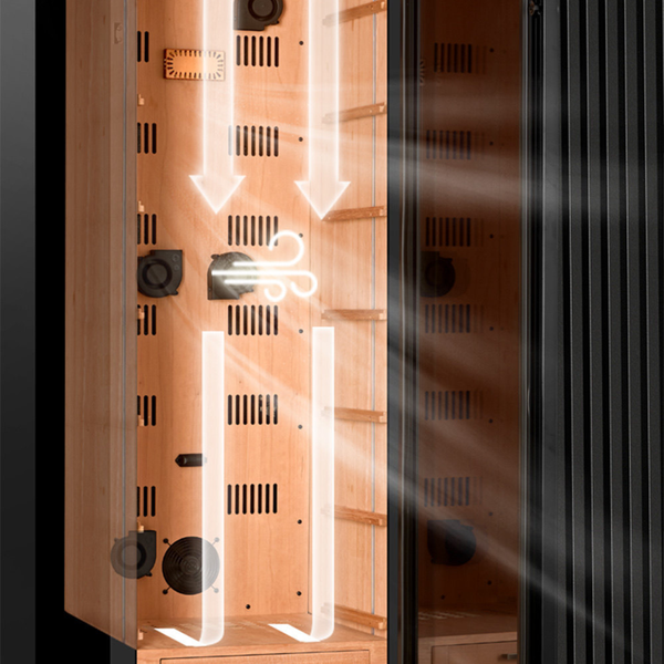 Yohtron YC-448G Premium Series Gold 2,300-Cigar Electric Humidor ...