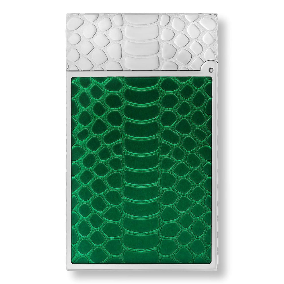 S.T. Dupont Green Snake Skin Line 2 Double Soft Flame Cigar Lighter ...